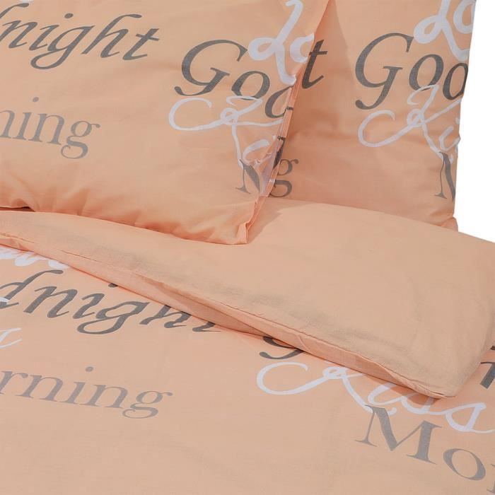 Zerodis Ensemble de housse de couette rose 200x200 cm Coton A136511 ...