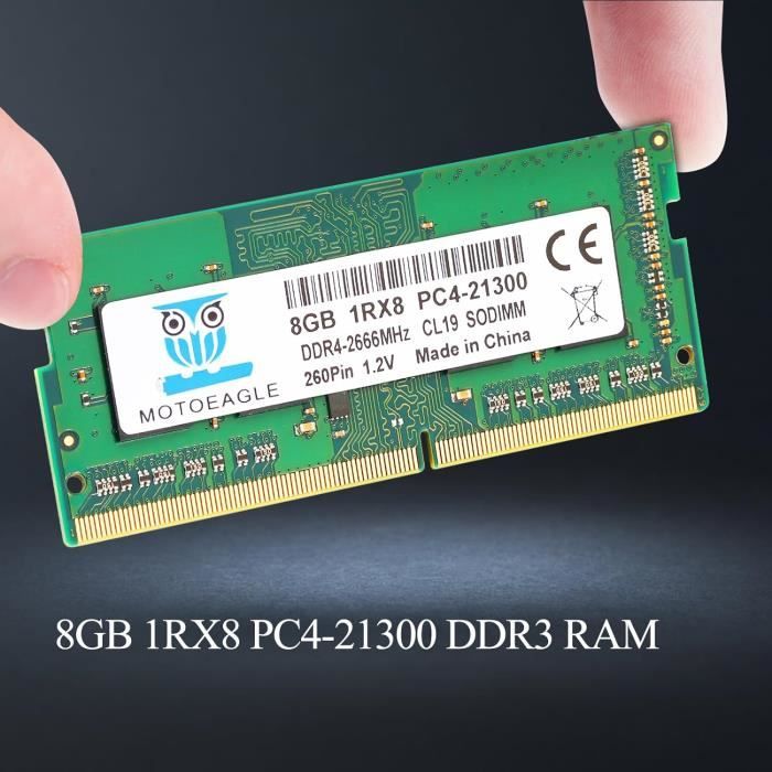 8 Go 1Rx8 Ddr4 2666 Mhz Pc4-21300(Pc4-2666V)Cl19 Sodimm 1,2 V 260 ...
