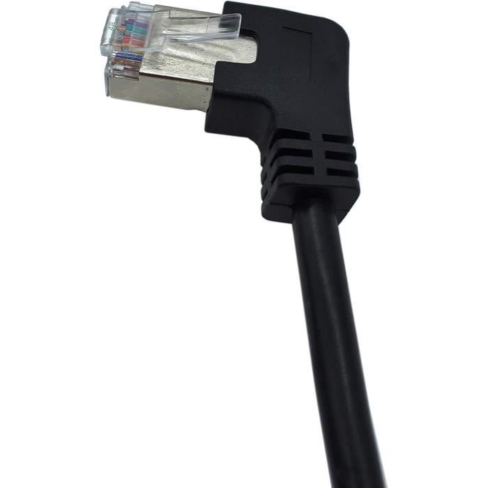 Câble De Rallonge Réseau Cat6 90 Degrés Rj45 A Mâle Vers A Femelle ...