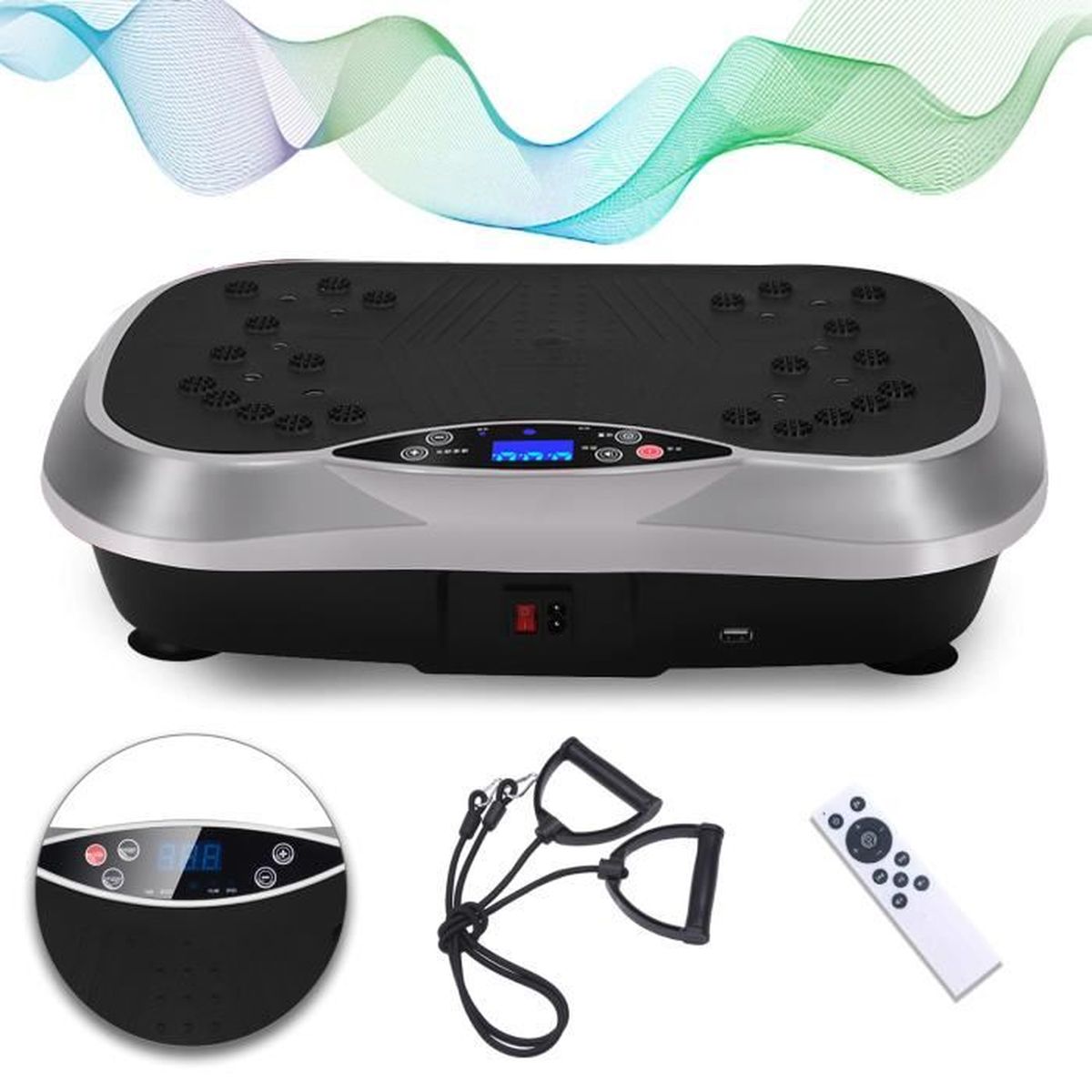 SINBIDE® Plateforme Vibrante Oscillante, Plaque Vibrante Fitness ...