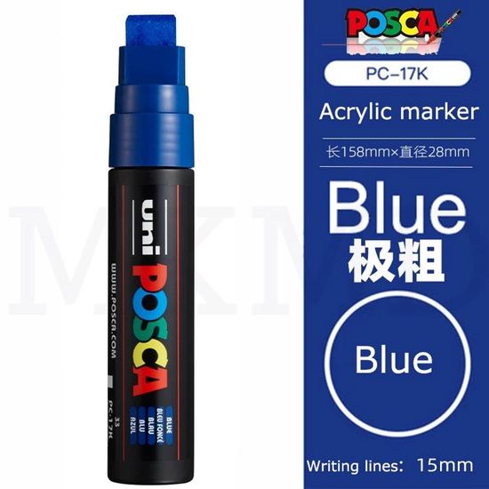 Uni 1PC POSCA Plumones PC-17k Peinture Marqueur Stylo Grande Tête D ...