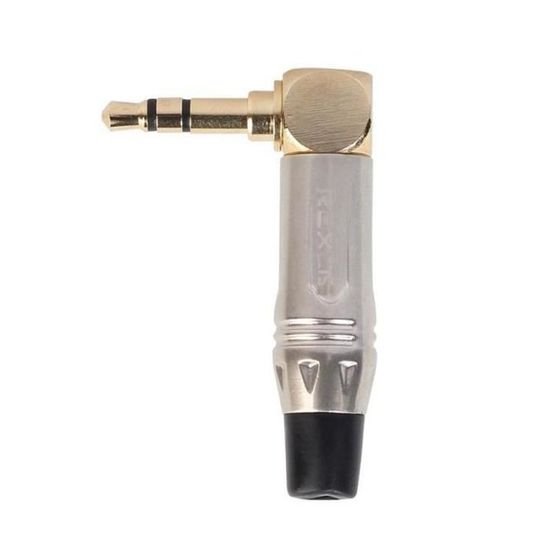 Silver-REXUS – prise Jack stéréo Type L de 3.5mm, adaptateur de ...