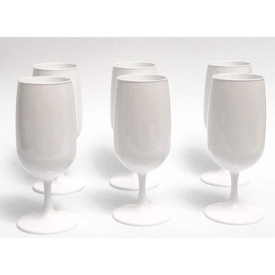 Verres Inao Blanc en Polycarbonate: Le Lot de 6 Verres - Cdiscount Maison