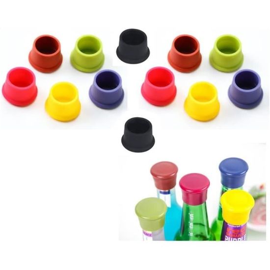 12 Pièces Bouchon De Bouteille, Réutilisable Bouchon Silicone, Pour ...