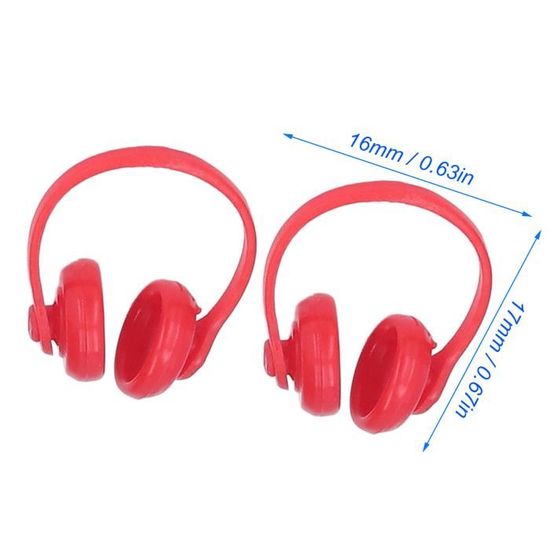 Modèle de mini casque de maison de poupée 2pcs 1/12 Échelle Miniature ...