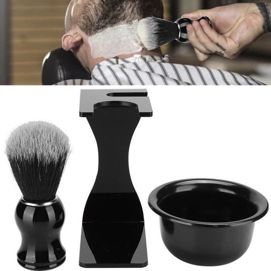 Outil de nettoyage de barbe noire ensemble de rasage de barbe de ...