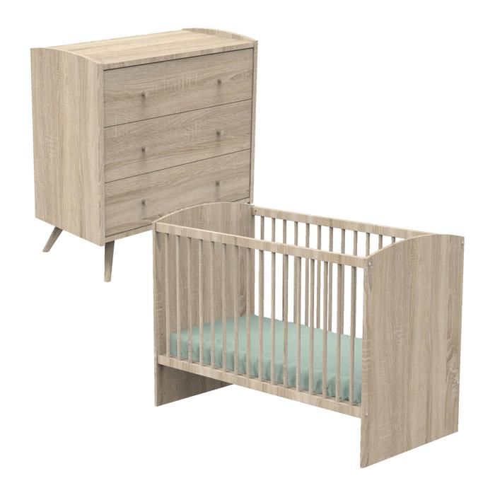 Lit - Commode Sauthon - Access - 66 x 123 x 90cm - Bois - Cdiscount Maison