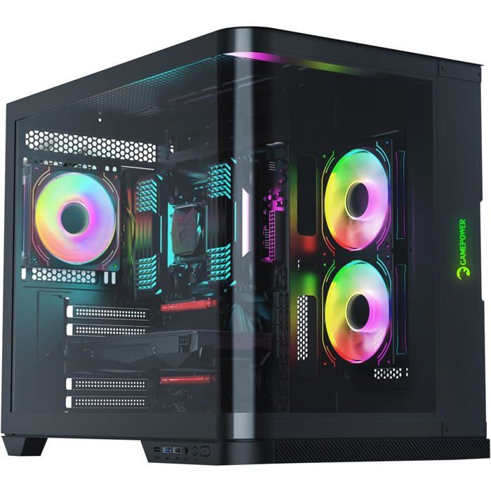 Boîtier Pc De Gaming Incurvé Atx Mid Tower,Avec Verre Trempé,Style ...