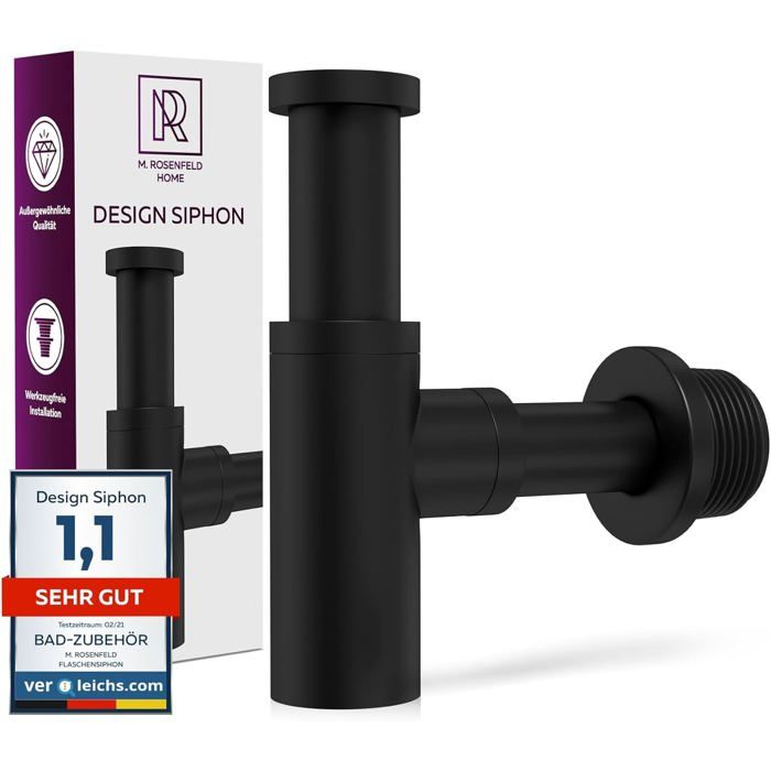 M. ROSENFELD HOME Siphon Lavabo Standard Universel de 1 1/4 Pouces ...