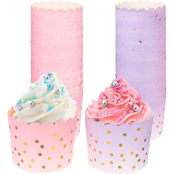 100 Pièces Caissette Muffins Papier,Caissettes Cupcake,Caissettes à ...
