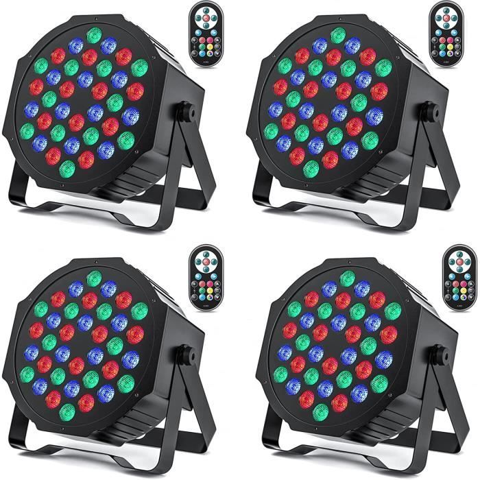 Lampe de Scène LED Par Lumières Disco 36W DMX RGBW avec Télécommande ...