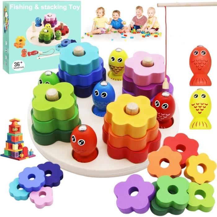 Jouets Montessori à Empiler et de Tri Bebe 2 3 4 Ans,Jouet D'activité ...