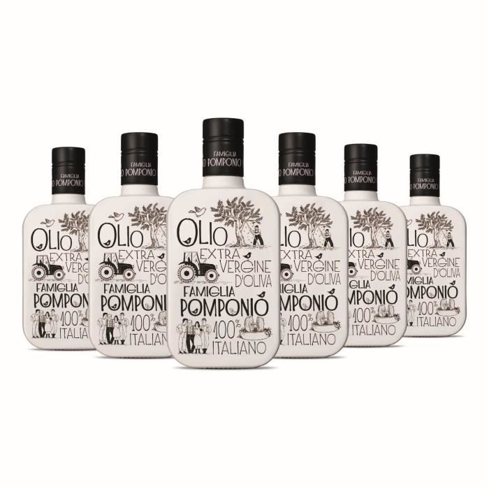 Famille Pomponio - 6 bouteilles de 500 ml d'huile d'olive extra vierge ...