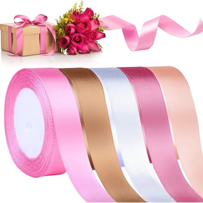 Lot de 5 rubans de satin Ruban cadeau Ruban décoratif en satin - Pour ...