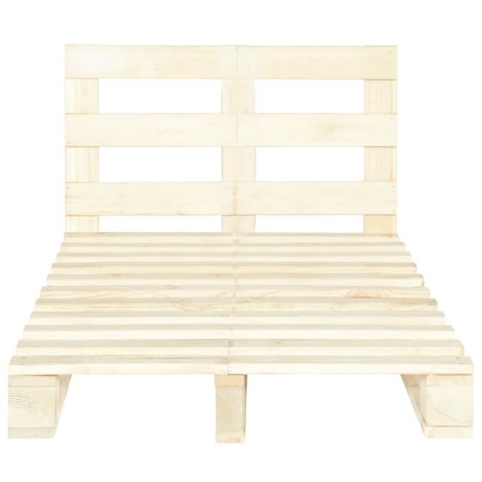 Lit adulte Scandinave de palette Cadre de lit - Lit Simple Bois de pin ...