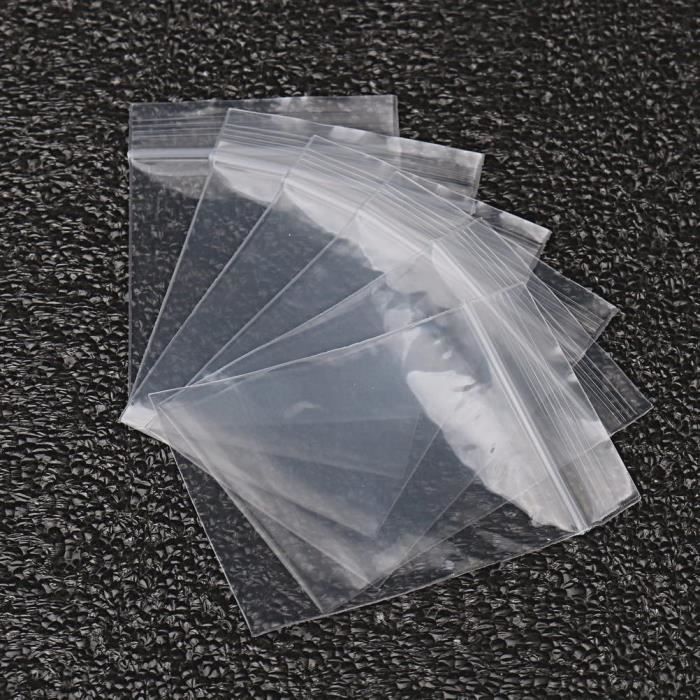 Sachets Transparent 100 Sac Ziplock Alimentaire Pe Étanche Pochon ...