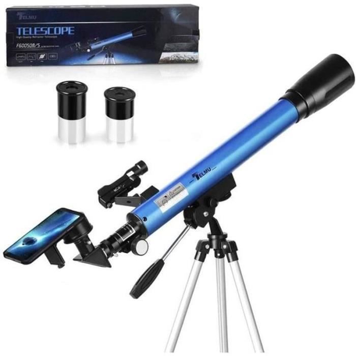 TELMU Télescope Astronomique - F60050M-5 Télescope réfracteur avec 45 ...