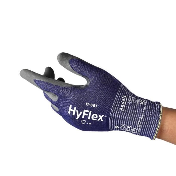 Hyflex 11-561 Gants Anti-Coupures Ultrafins, Enduction Nitrile Résistante À L'Abrasion, Gants De ...