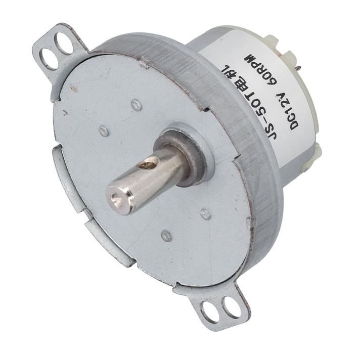 Moteur à engrenages CC - EJ.LIFE - JS-50T - DC12V - Vitesse 60 tr/min ...