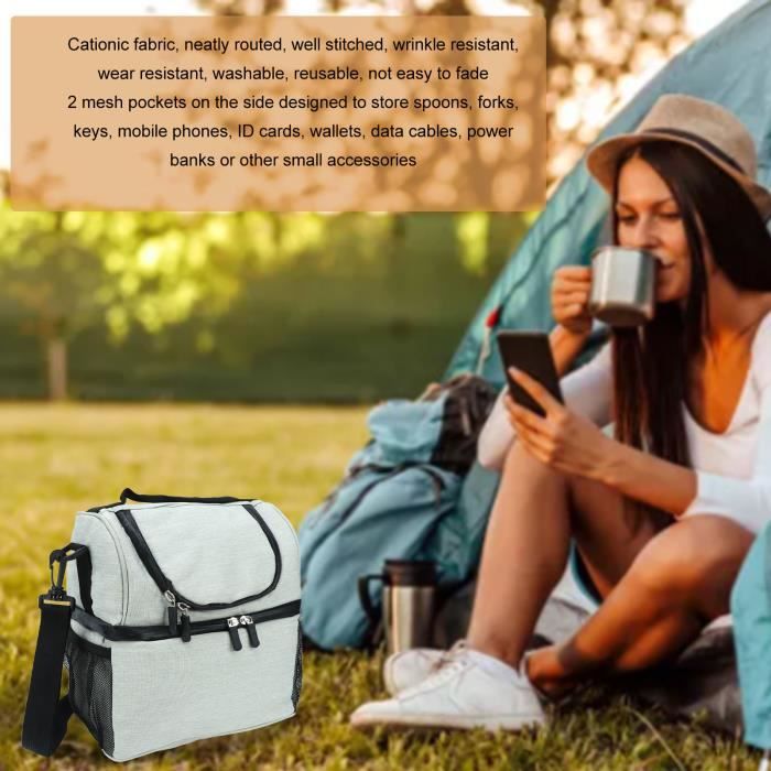 TIM® Zerone Sac isotherme 2 couches Sac isotherme isolé 2 couches sac ...