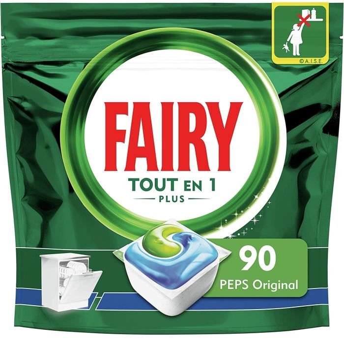 LOT DE 2 - FAIRY Tout en 1 Plus Original PEPS - Tablette lave-vaisselle ...