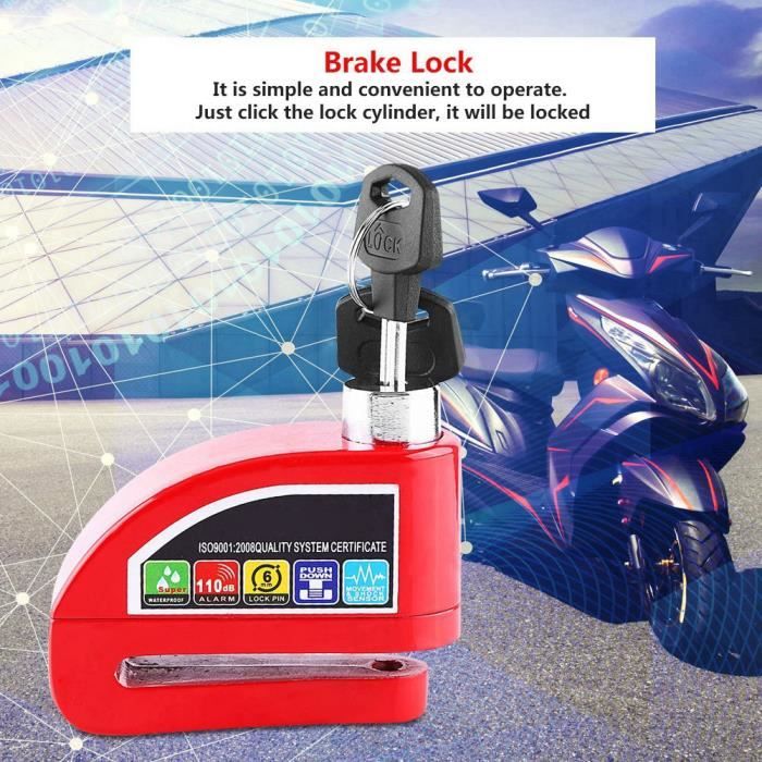 YIN Antivol Moto Alarme Moto Bloque Disque Son d'Alarme pour Moto/Vélo ...