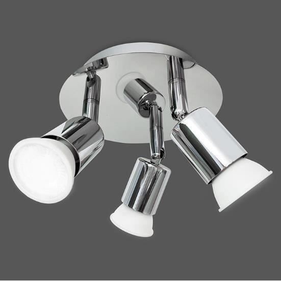 Plafonnier LED 3xGU10 Spots LED Angle Réglable Style Moderne Spot ...