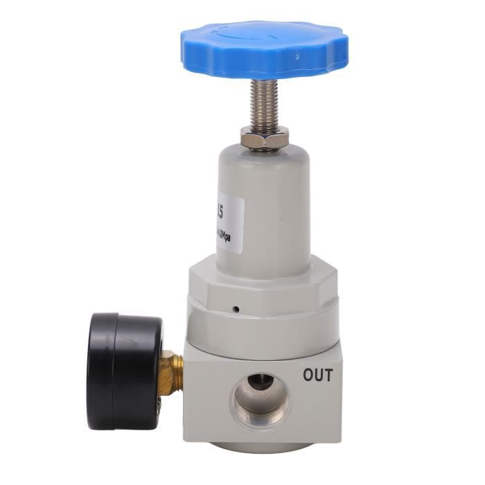 GOTOTOP Valve de pression avec manomètre Régulateur de pression d'air ...