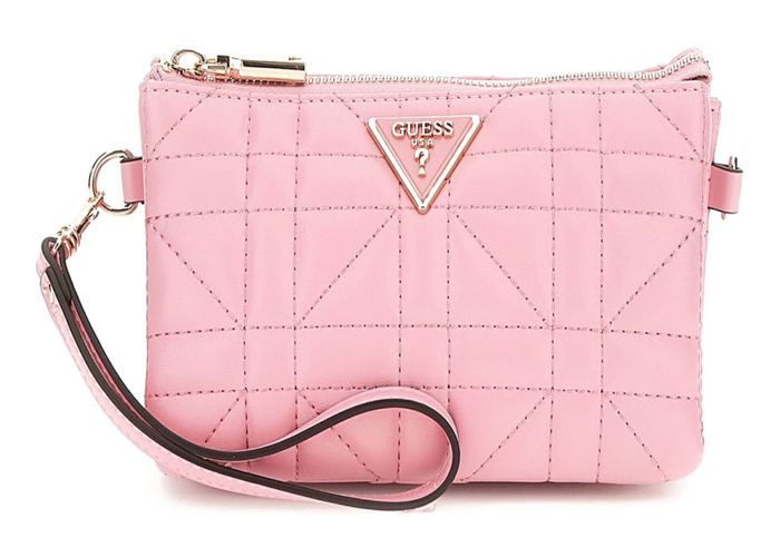 GUESS Sac à épaule bandoulière rose pour femme Latona Mini Tri ...