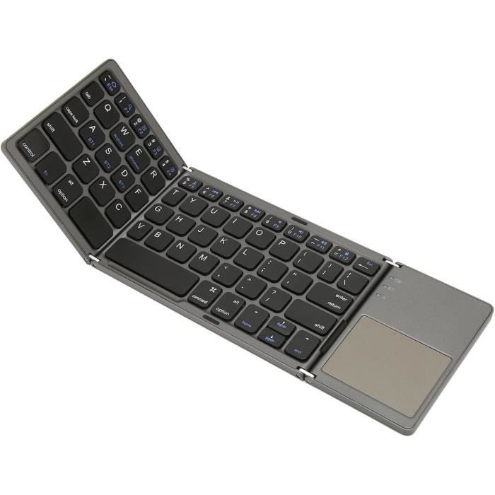 Clavier Pliable Sans Fil, Pavé Tactile, Bt3.0, Veille Automatique, Fin ...