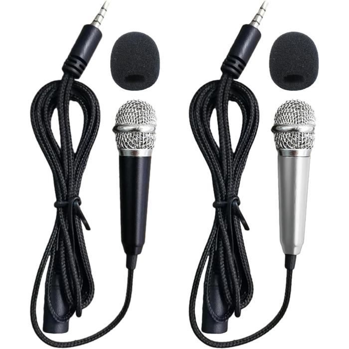 Lot De 2 Mini Microphones, Petit Microphone De Karaoké, Mini Microphone ...