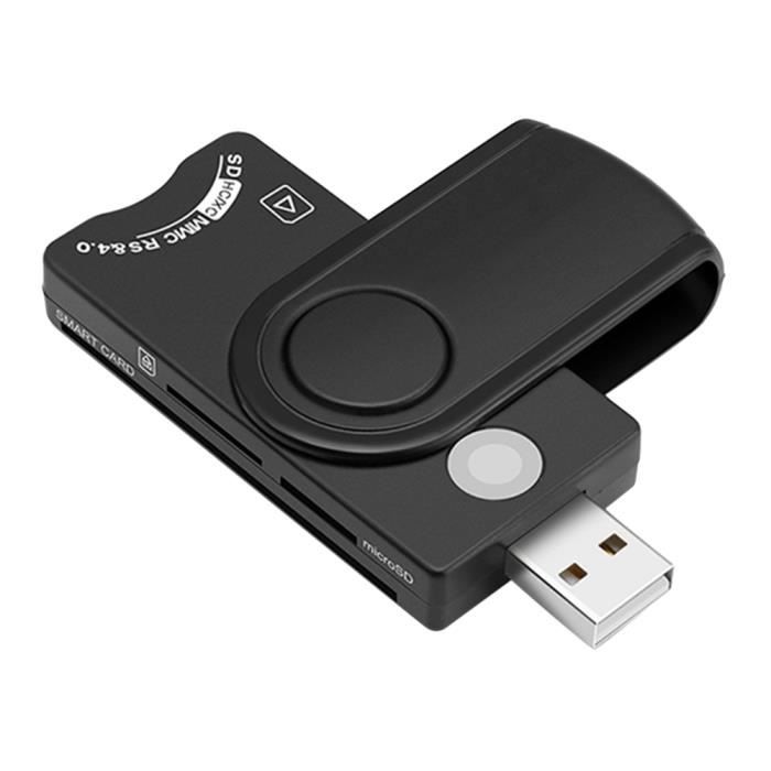 USB 2.0 Smart Card Reader Mini SD-TF Memory ID Bank EMV Electronic ...