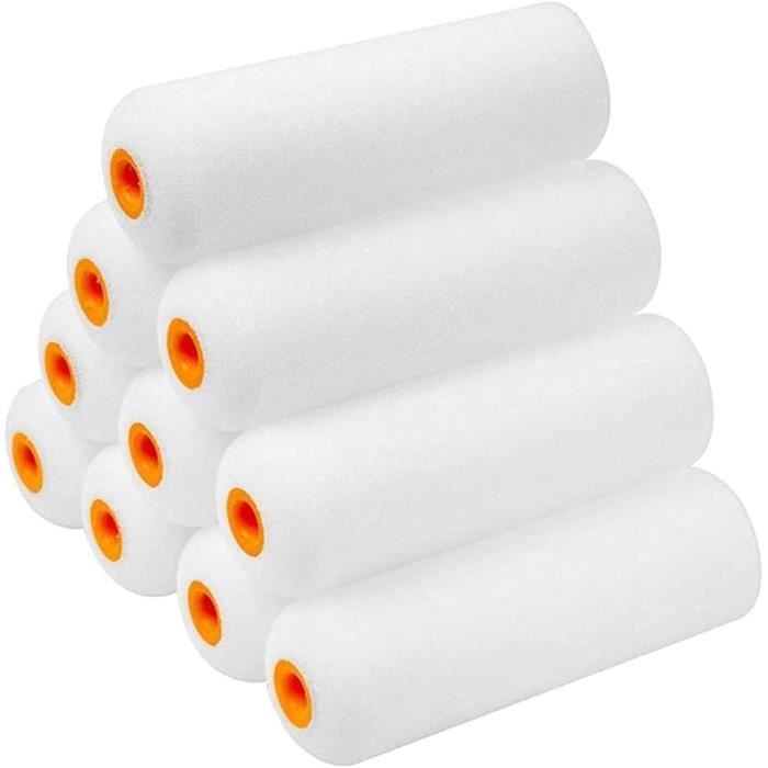 Lot de 10 mini rouleaux de peinture pour émulsion et peintures ...
