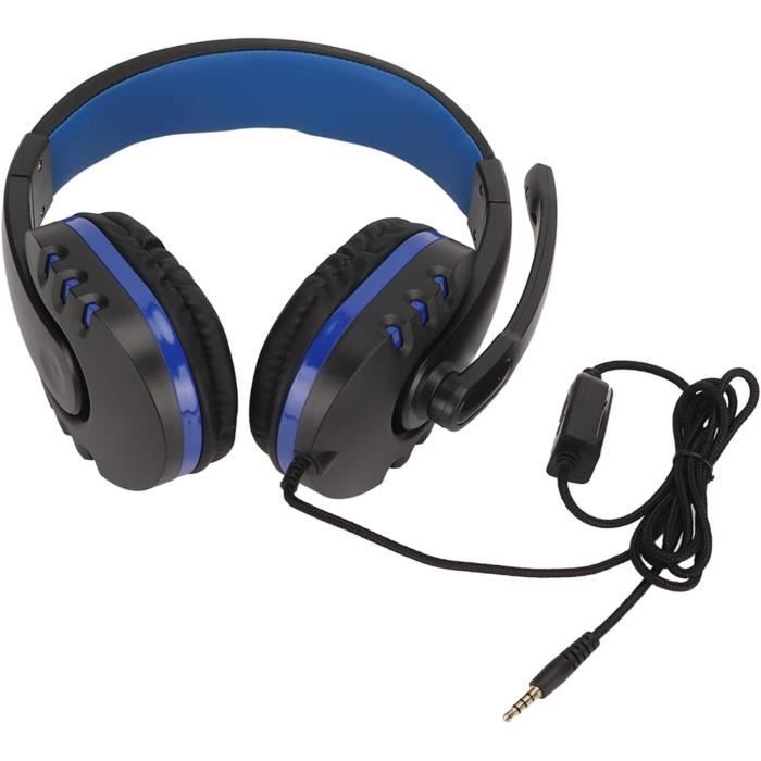 Casque de jeu filaire 3,5 mm avec microphone, bandeau rembourré ...