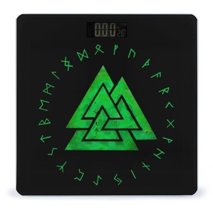 Balance À Piles Antidérapante Imprimée Viking Runes, Pèse-Personne ...
