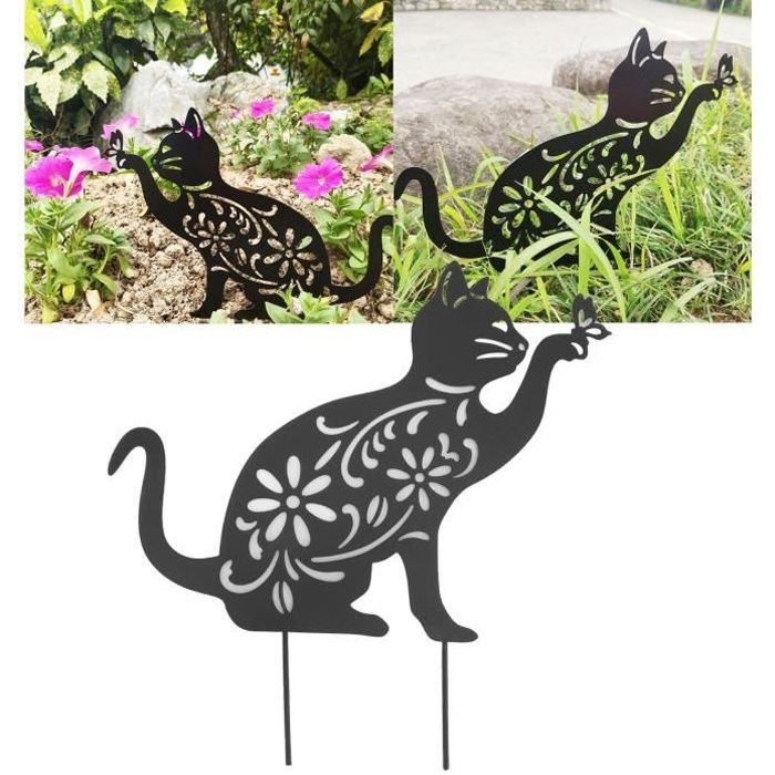 RUIDA Chat Réaliste, Art de Cour de Chat, Décor de Cour Chat en Métal ...