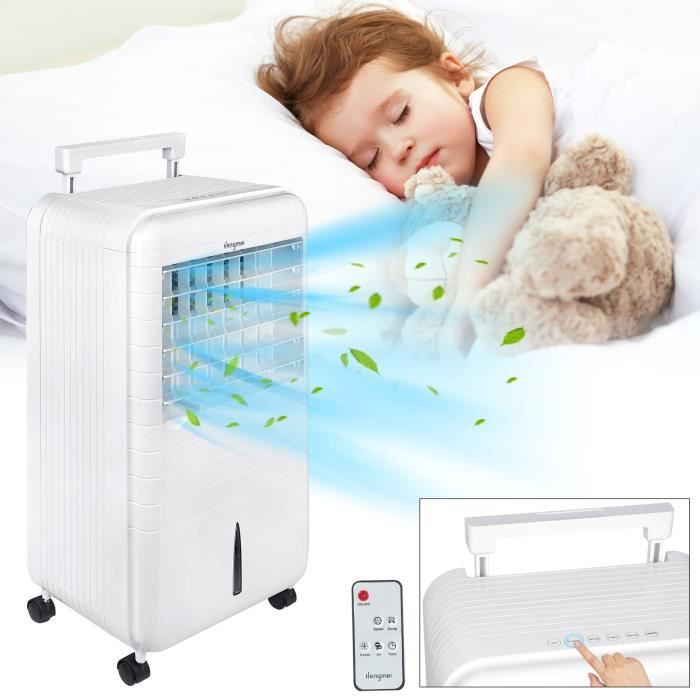 XMTECH Climatiseur mobile 3 en 1 réservoir humidificateur ventilateur 80W avec minuterie et ...