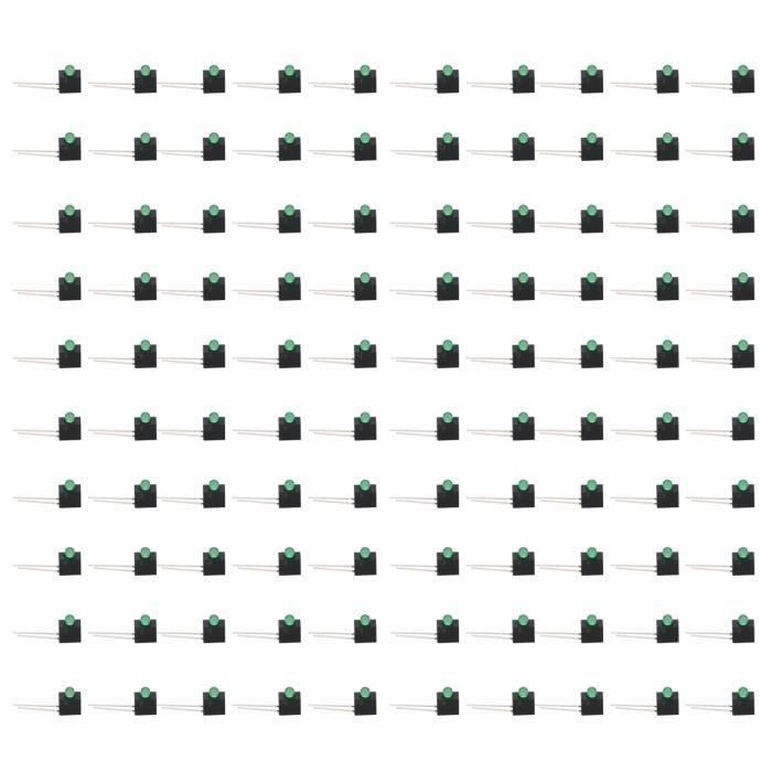 KE00111-lumière LED 3 mm 100pcs support LED 3mm abat-jour à 90 degrés ...