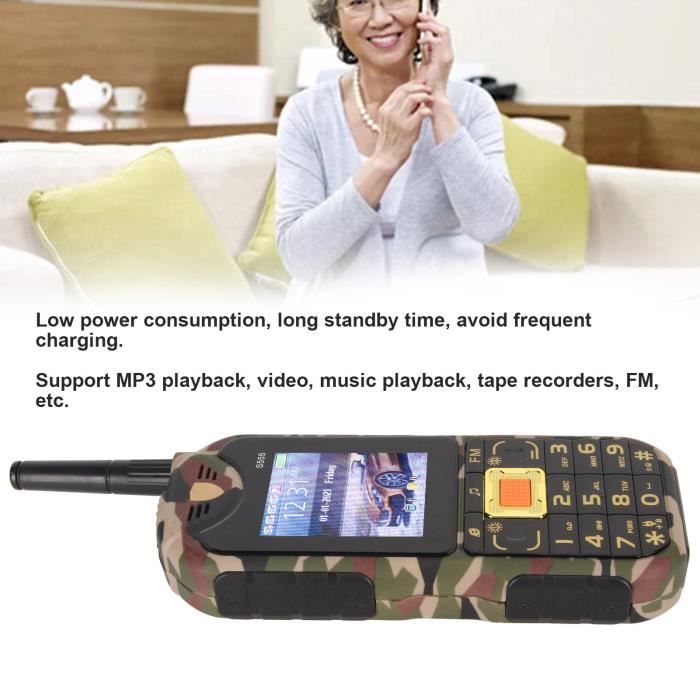 Téléphone portable à gros bouton Téléphone portable pour personnes gées ...