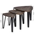 Table basse industrielle gigogne VASAGLE, ensemble de 3 tables d ...