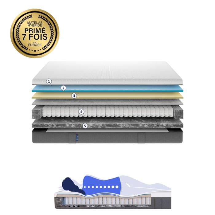 EMMA | Pack Matelas Emma Original Edition Hybride 80x200 + Oreiller ...