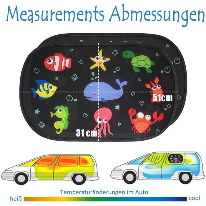 Pare Soleil Voiture Bébé et Enfant - Adhésion sans Ventouse, Facile à ...