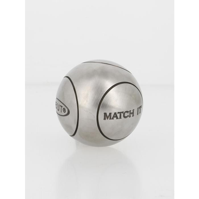 Boules de pétanque Match it inox 76mm strie1 - Obut 680g Gris ...