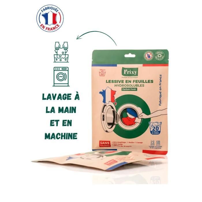 Frixy - Pack 5 sachets (100 lavages) - Feuilles de Lessive ...