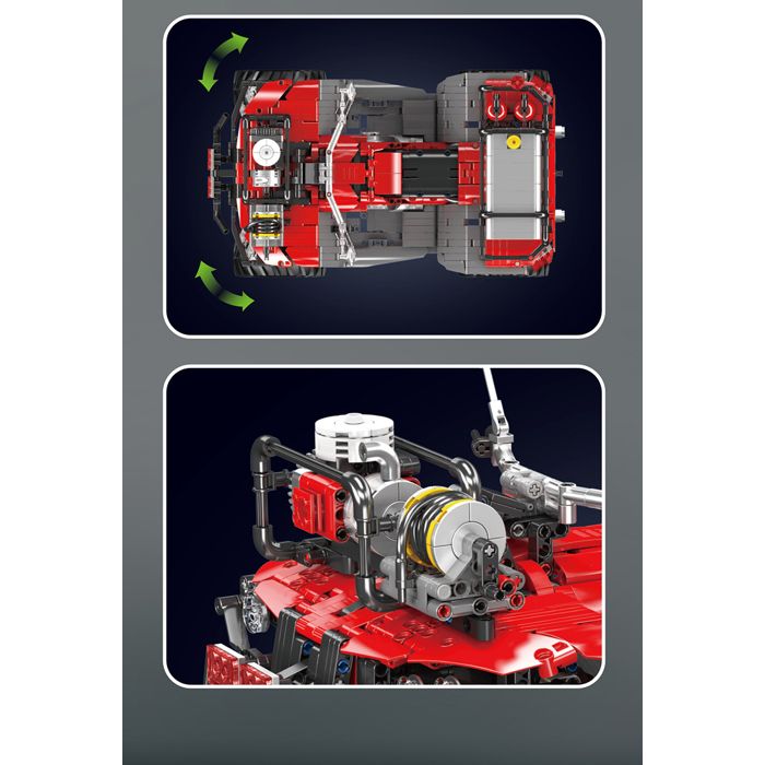 Mould King 23003 Jouets techniques de voiture Le véhicule pompier RC ...