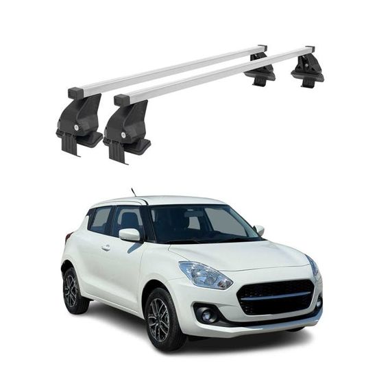 Barres de toit transversales pour Suzuki Swift VI 2017-2024 Acier Gris ...