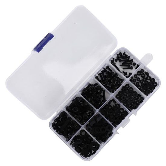 Écrou en nylon Kit d'assortiment de rondelles d'écrous à vis en Nylon, 270 pièces/bote ...