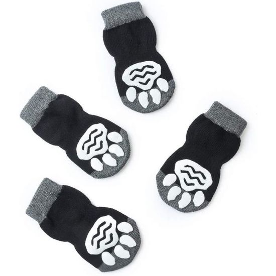 Chaussettes antidérapantes pour chiens et chats - Protègent les pattes ...
