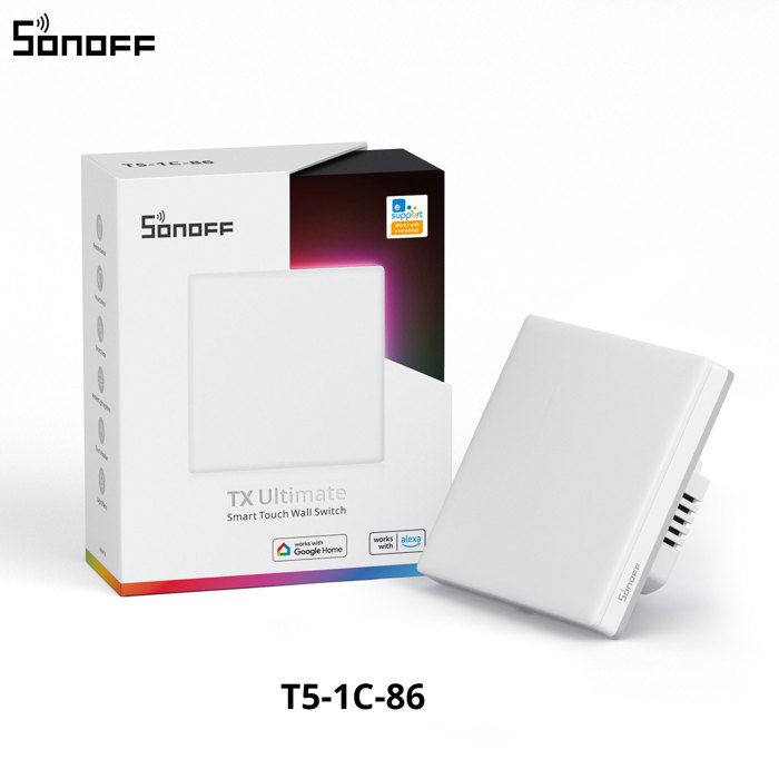 SONOFF-Smart Touch Wall Switch,WiFi T5,Resubdivision Switch Cover ...
