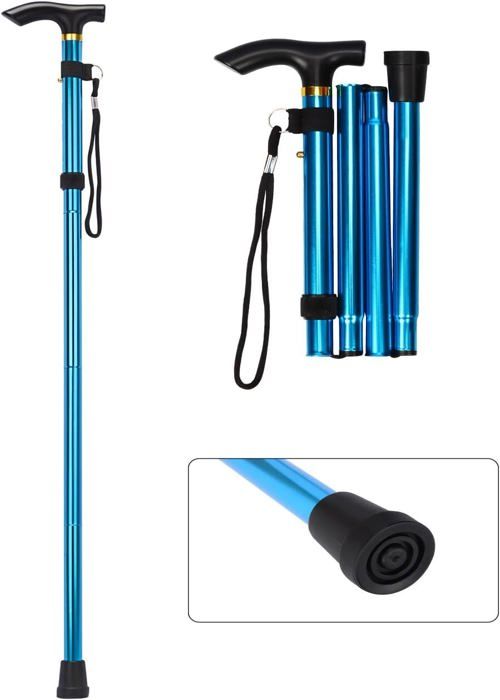 Canne de Marche, Canne Pliante Ajustable Canne Portable Légère en ...